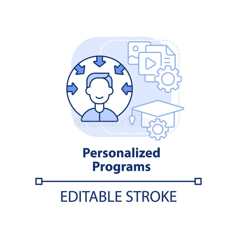 Personalized Programs Light Blue Concept Icon Stock Vector ...