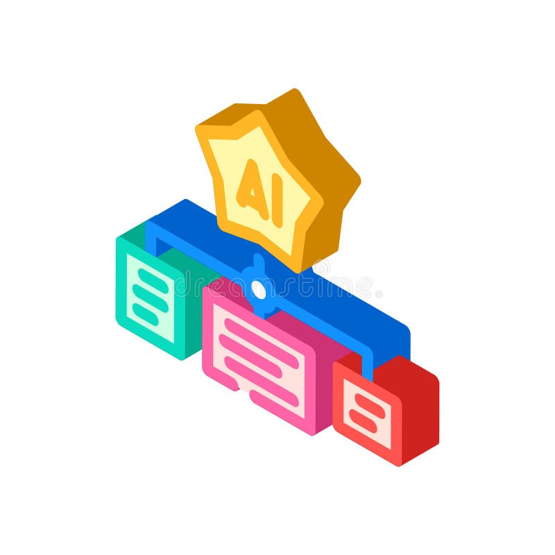 Personalized Recommendation Star Deep Learning Isometric Icon Vector ...