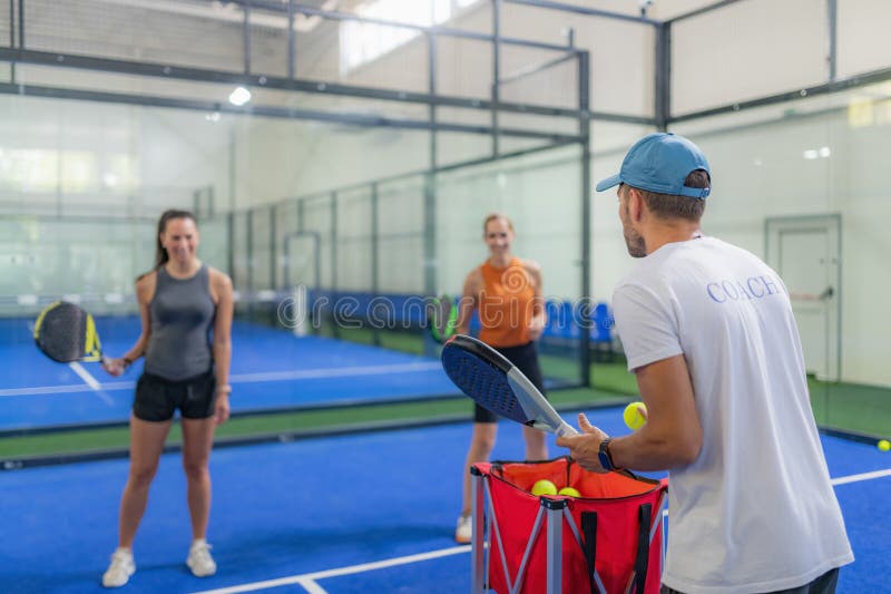 Personalized Sessions for Two Players on an Indoor Padel Training Stock ...