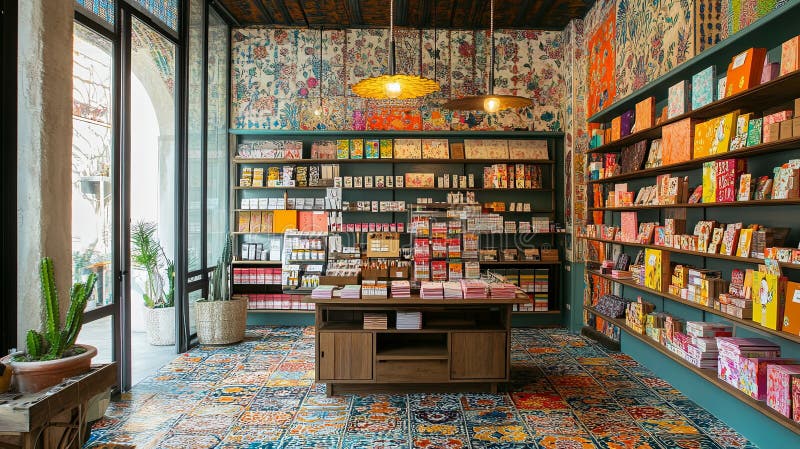 Personalized Stationery Store with Vibrant Decor Pic Stock Image ...