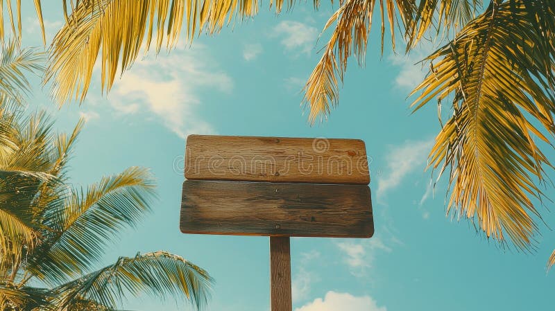 Personalized Tropical Beach Haven: Sign Prepared for Your Custom ...