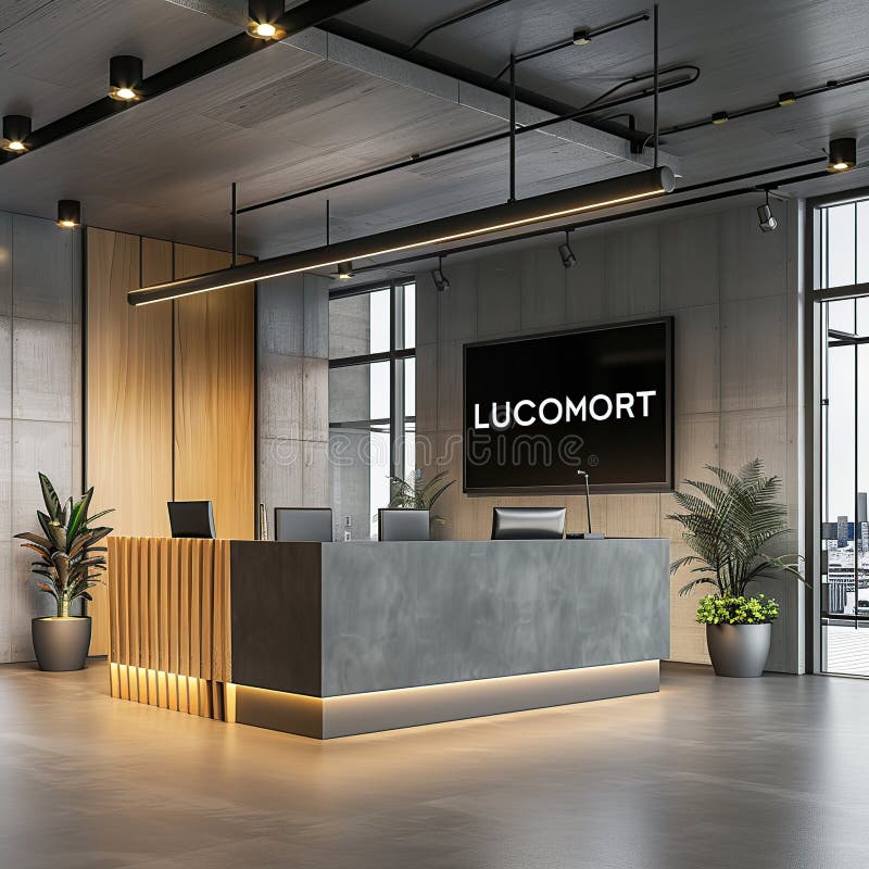 Personalized Welcome Message on a Digital Screen in a Modern Office ...