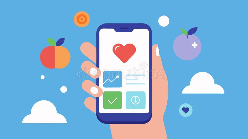 Personalized Wellness App a Hand Holding a Smartphone Displaying an App ...
