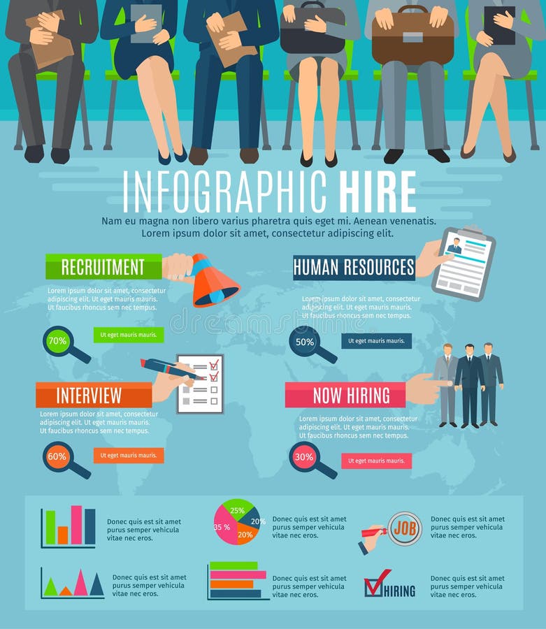 Personeel Die Mensen Infographic Rapport Huren Vector Illustratie ...
