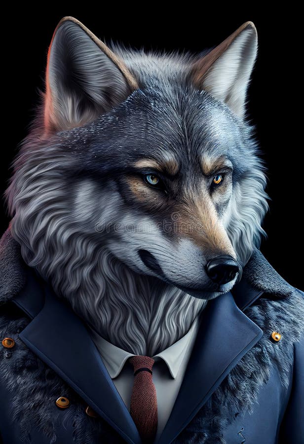 Anthropomorphic Wolf Stock Illustrations – 267 Anthropomorphic Wolf ...