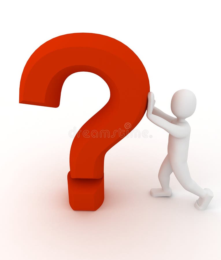 Personne 3d Avec Le Signe De Question Illustration Stock - Illustration ...