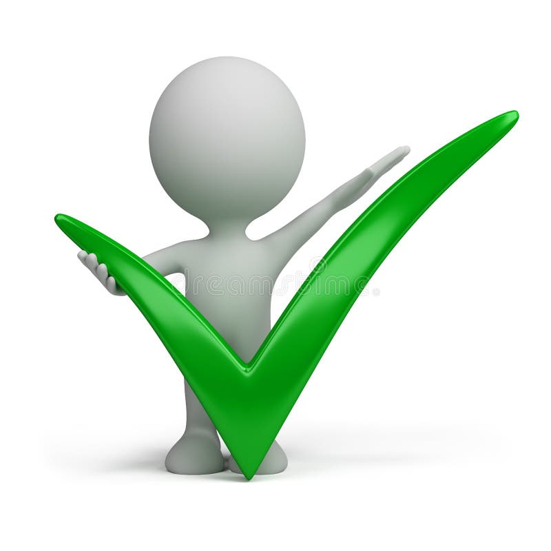 Personne 3d Avec Un Symbole Positif Illustration Stock - Illustration ...