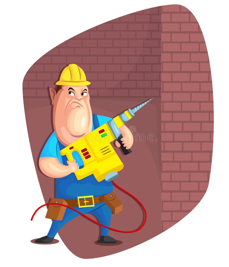 Foreuse illustration stock. Illustration du beau, métier - 31178422