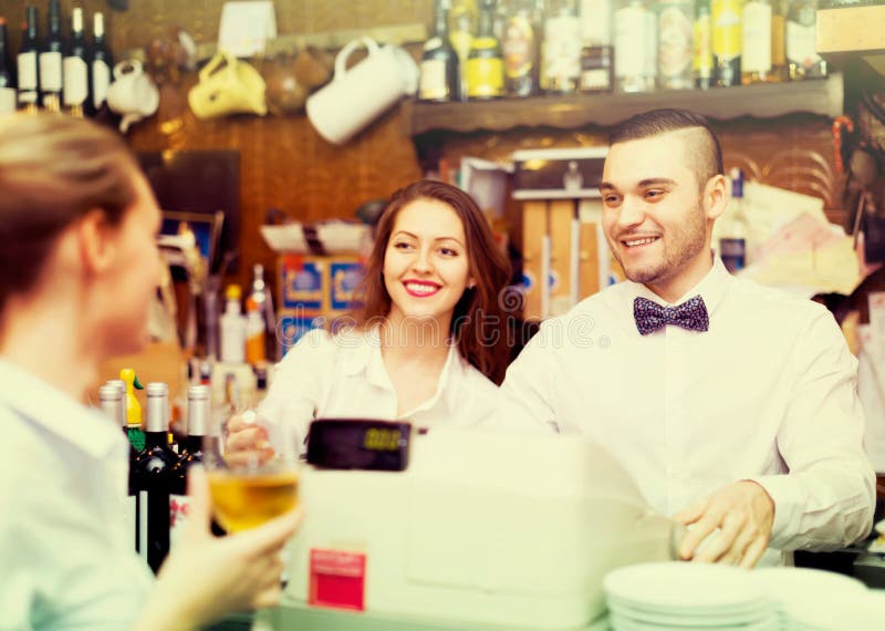 Personnel at a bar stock photo. Image of cafe, bartender - 88007742