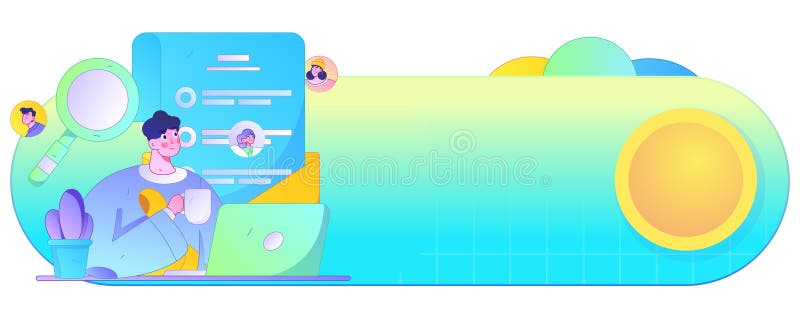 Personnel Doing Job Interview Flat Concept Operation Hand Drawn ...