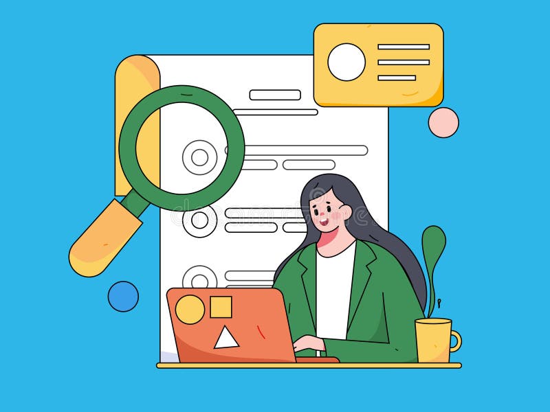 Personnel Doing Job Interview Flat Vector Concept Operation Hand Drawn ...