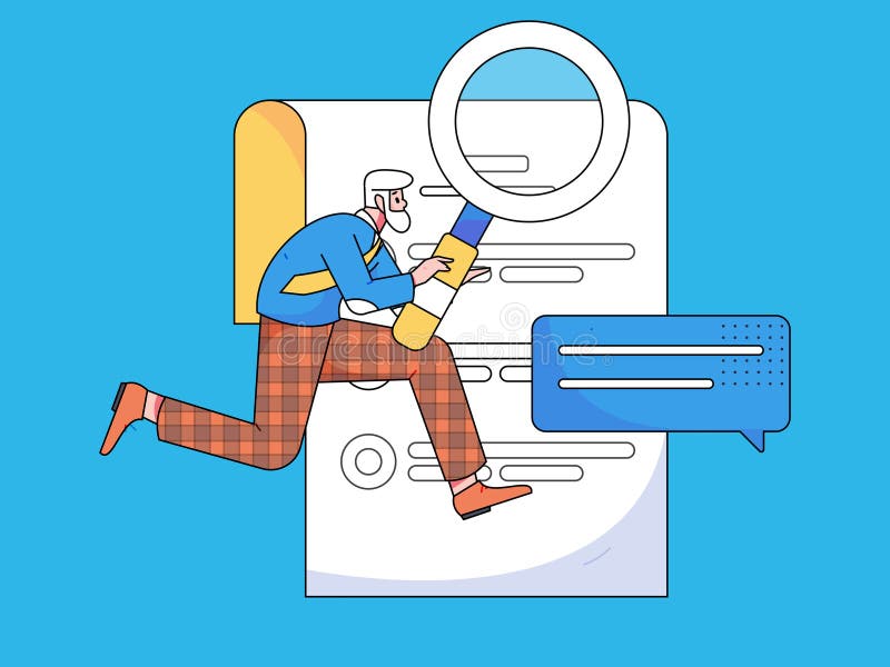 Personnel Doing Job Interview Flat Vector Concept Operation Hand Drawn ...