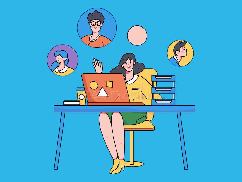 Personnel Doing Job Interview Flat Vector Concept Operation Hand Drawn ...