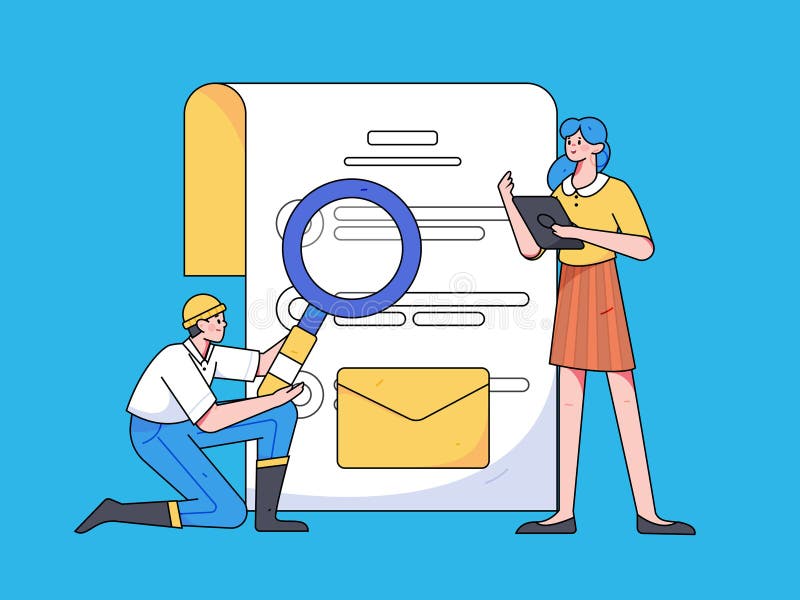 Personnel Doing Job Interview Flat Vector Concept Operation Hand Drawn ...