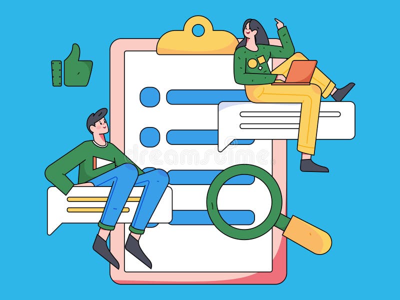 Personnel Doing Job Interview Flat Vector Concept Operation Hand Drawn ...