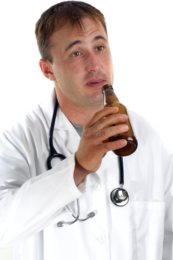 Personnel Médical Avec Un Problème D'alcool Image stock - Image du ...