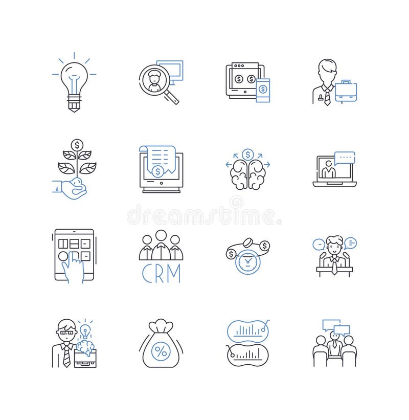Personnel Progress Line Icons Collection. Advancement, Promotion ...