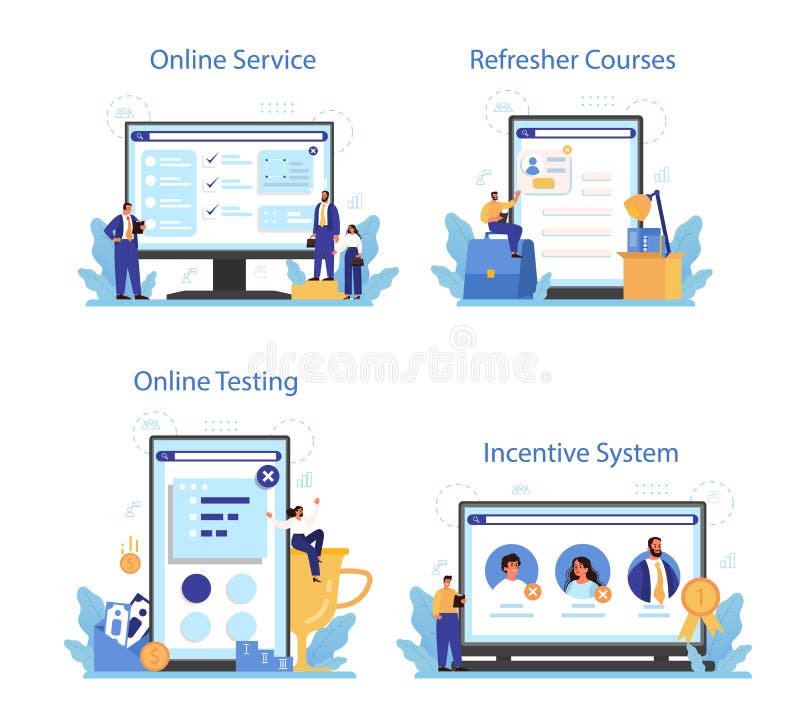 Personnel Screening Online Service or Platform Set. Business ...