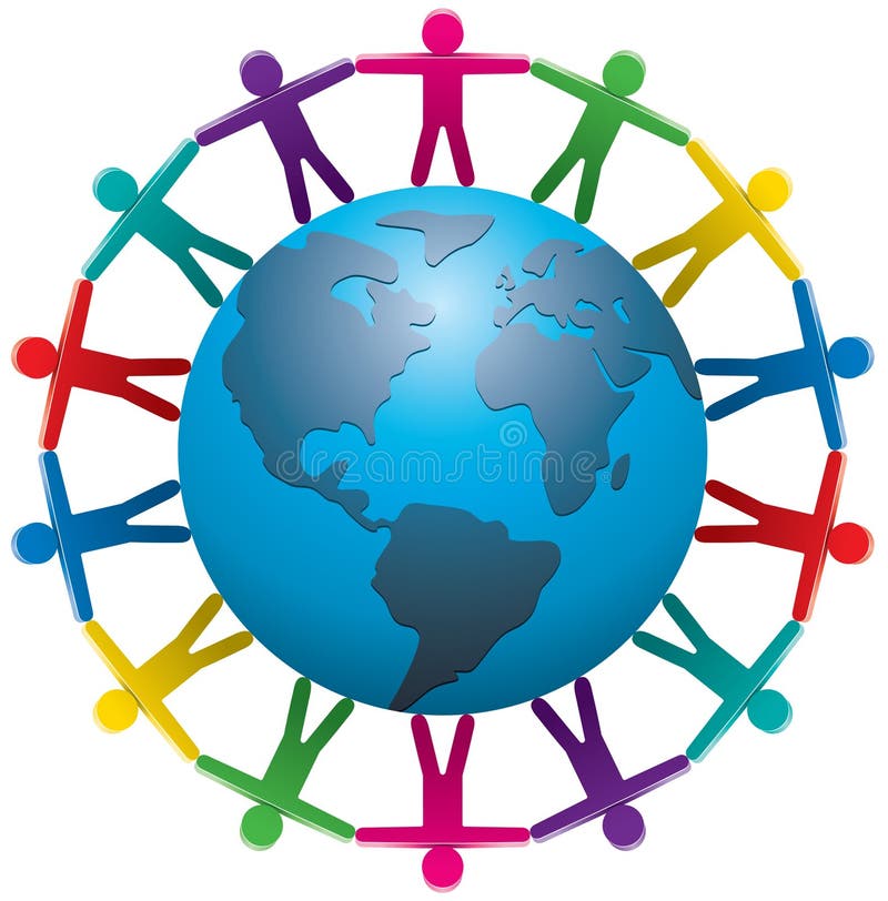 Mains De Couleur Sur Le Monde Illustration de Vecteur - Illustration du ...