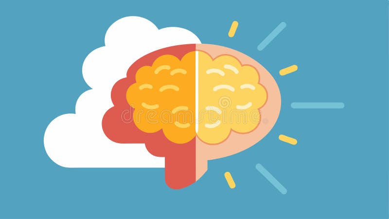 A Persons Brain with a Break in the Clouds and Sunlight Shining Down on ...