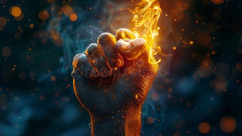 A Persons Face Erupting with Fire and Smoke Stock Image - Image of ...