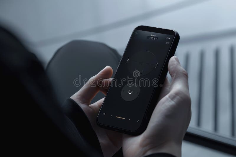 A Persons Hand Holding a Cell Phone, Fingers Interacting with the ...