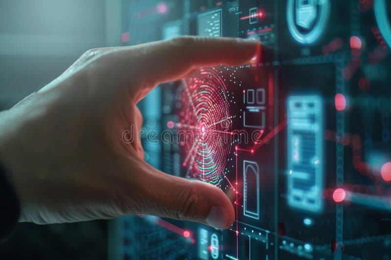 A Persons Hand is Touching a Computer Screen Illustrating the Use of ...