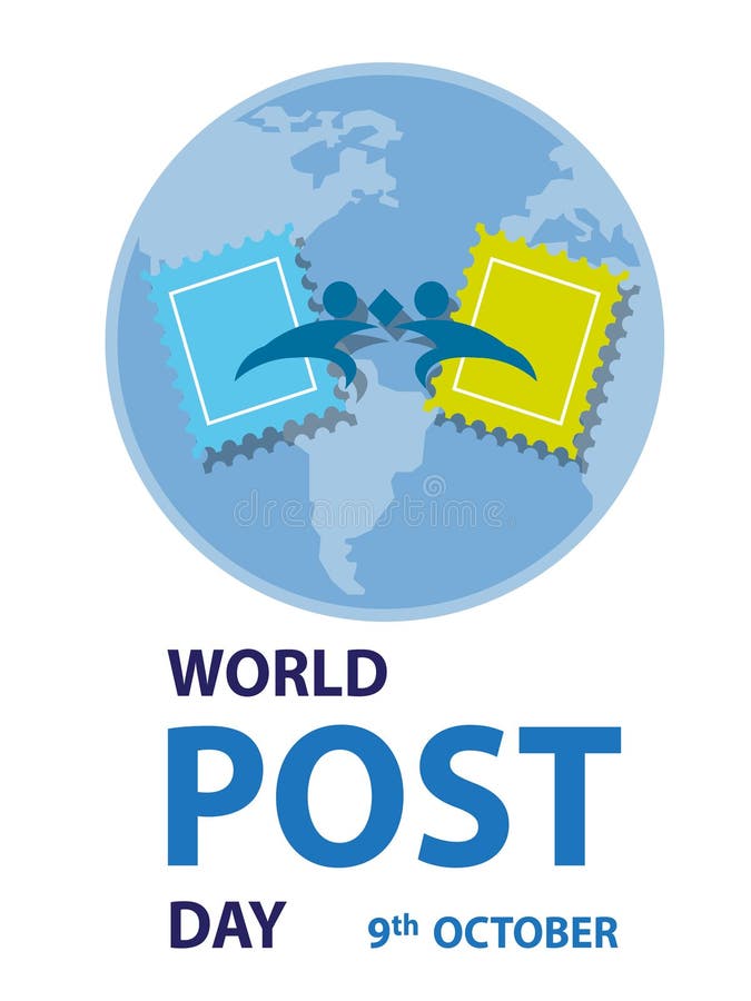 World Post Day on October 9 Background Stock Illustration ...