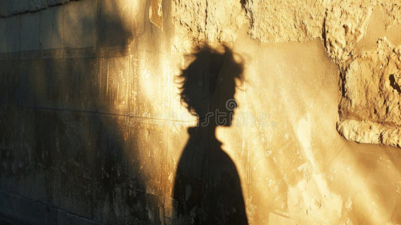 The Persons Shadow in this Image is Distorted by the Bright ...