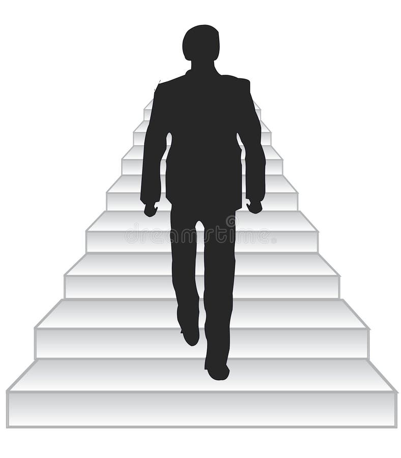 Persons on stairway stock vector. Illustration of stairway - 95126433