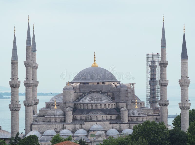 Persons Working in Sultanahmet Mosque in Restoration Editorial Stock ...