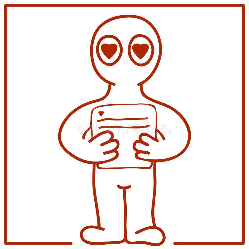 Persoon met hart vector illustratie. Illustration of idee - 36048511