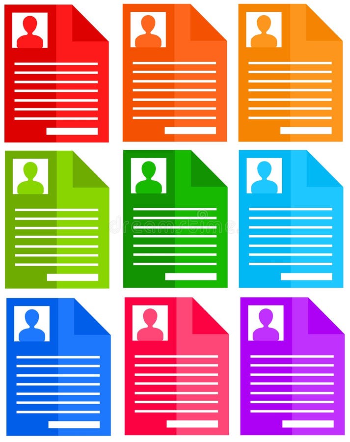 Doos Met De Kleurenomlijnvector Van Het Persoonlijke Dossierpictogram ...