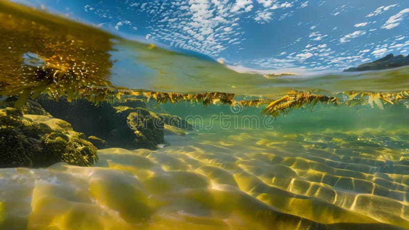 A Perspective from Beneath the Water Showing the Undulating Patterns of ...