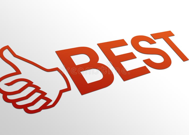 Perspective Best Sign stock illustration. Illustration of thumb - 18093511