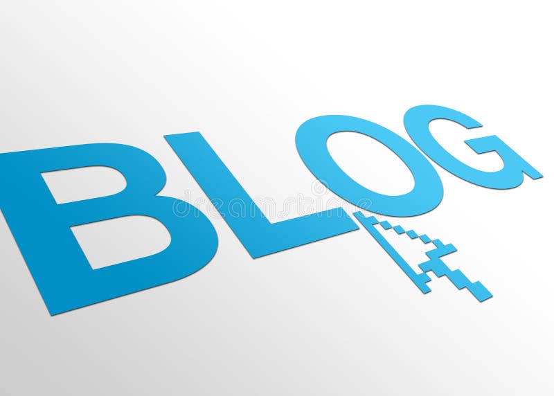 Perspective Blog Sign stock illustration. Illustration of information ...