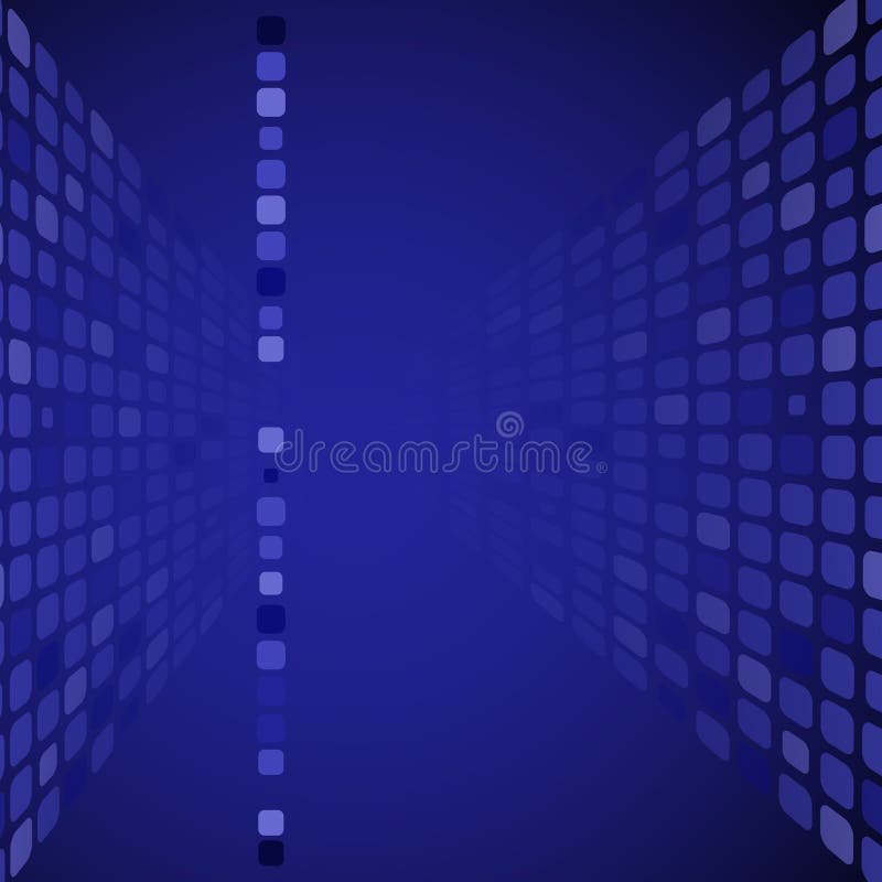 Perspective Blue Rectangles Background. Stock Illustration ...