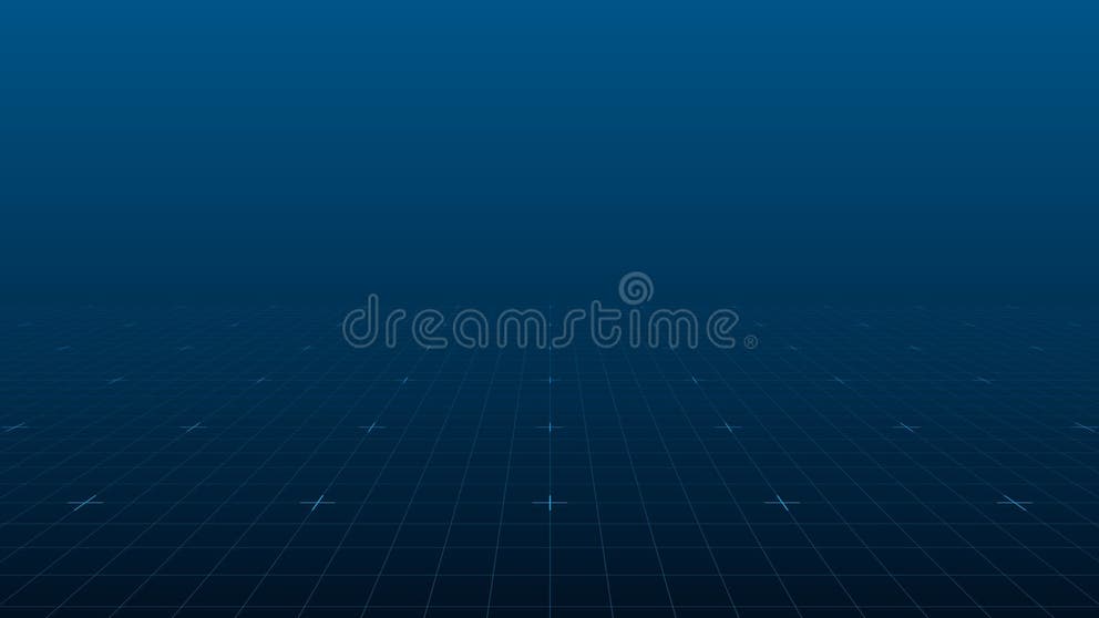 Perspective Blueprint Grid with a Fading Horizon. Vector Illustration ...