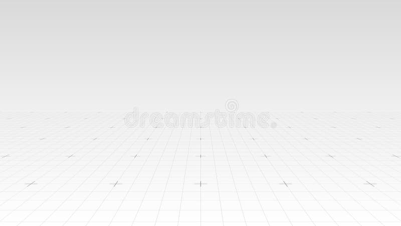 Perspective Blueprint Grid with a Fading Horizon. Vector Illustration ...