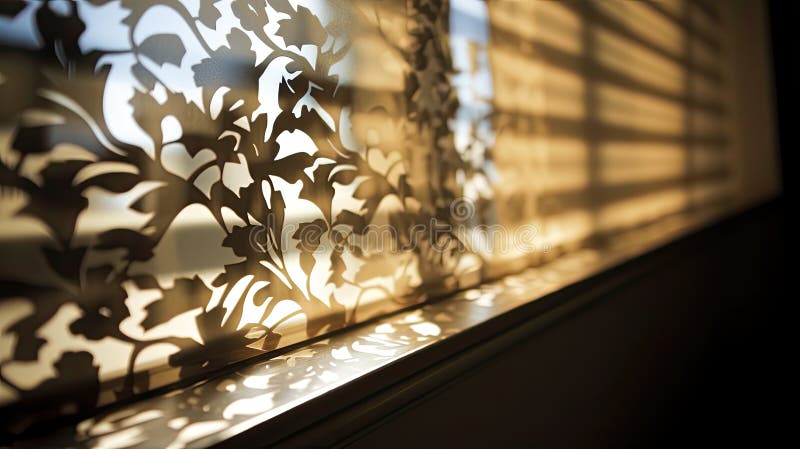 Perspective Blurred Interior Design Window Shade Stock Illustration ...