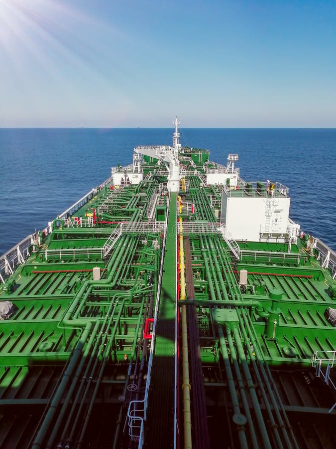 Perspective on Board of Oil Tanker Ship on the Sea Editorial ...