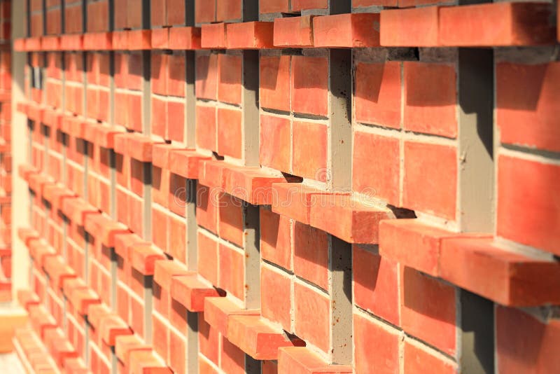 Perspective Brick Wall, Wide Panorama of Masonry, Bricklaying Texture ...