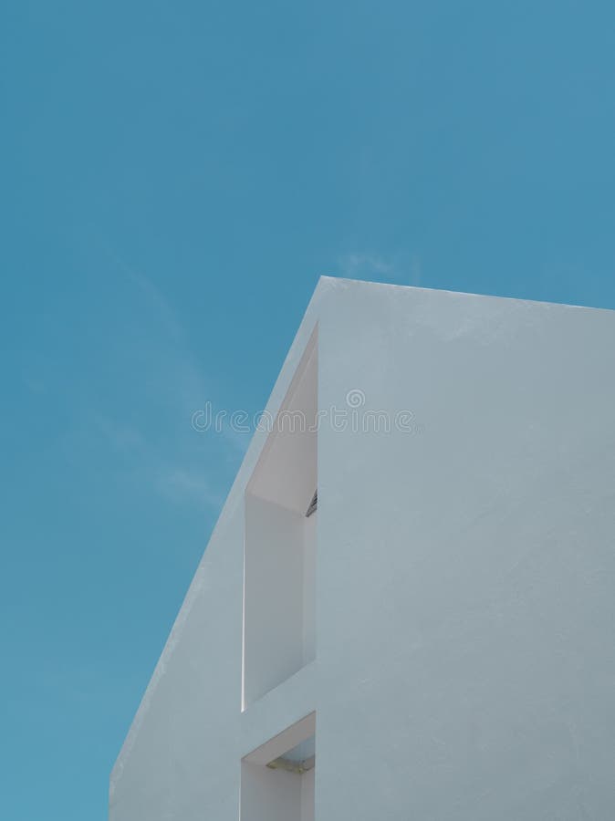 Perspective of Building with Clearly Blue Sky Stock Photo - Image of ...