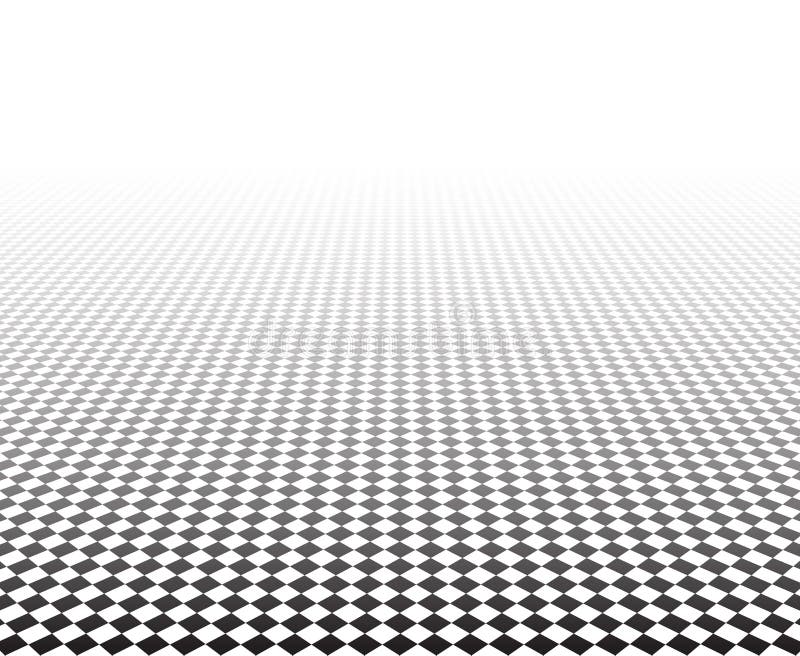 Checkered Background in Perspective Stock Illustration - Illustration ...