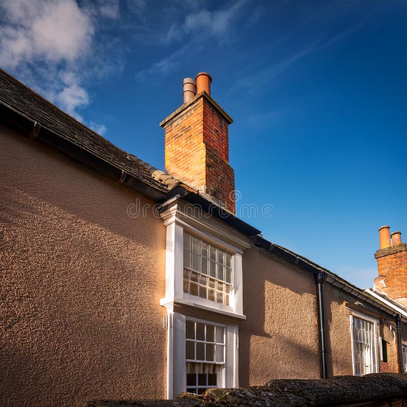 Perspective of Chimneys in a British Town, AI Generated Stock ...