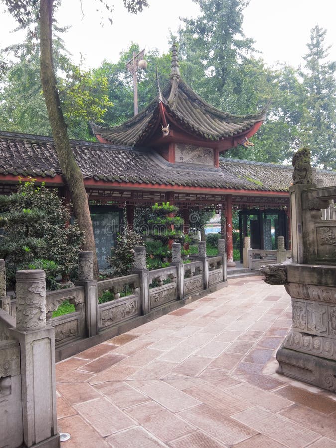 Perspective in Chinese Buddhist Monastery Stock Image - Image of ...