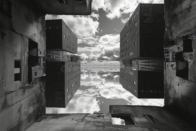 Perspective Clash stock illustration. Illustration of illusion - 310359839