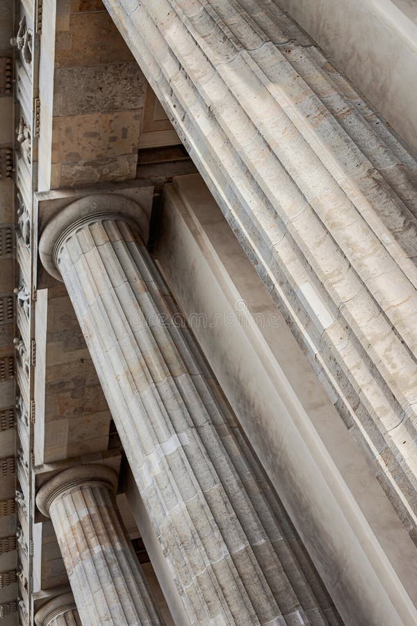 Perspective of Classic Architecture in the City Stock Image - Image of ...