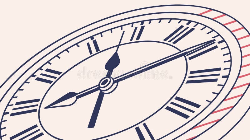 Perspective Clock Face Illustration Abstract Art, Vector Design ...
