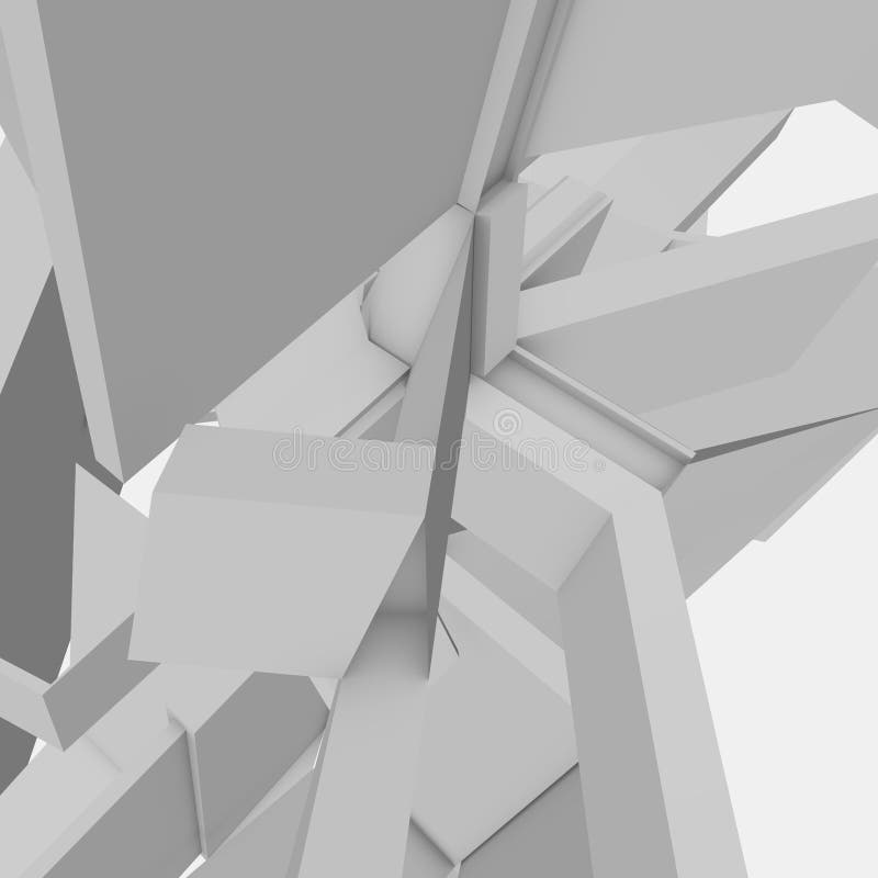 Perspective of a Compact Structure Stock Vector - Illustration of ...